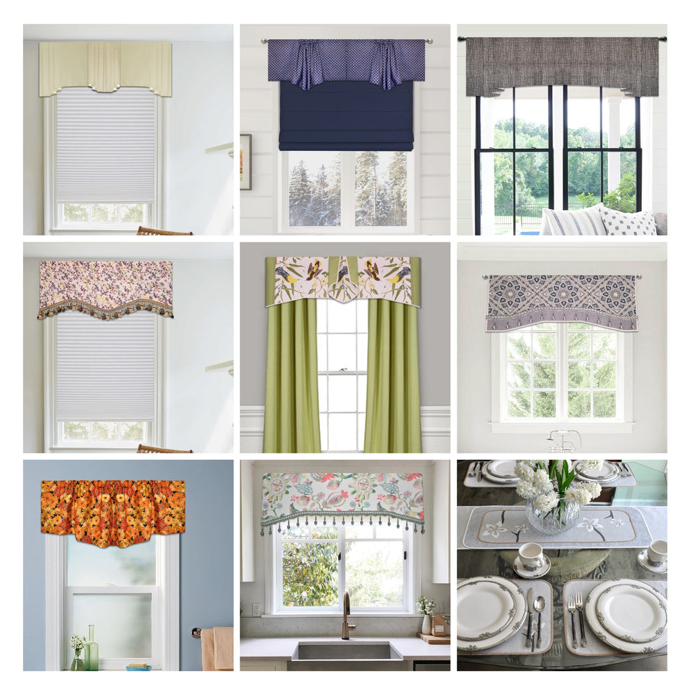 No-Sew Pleated Curtain & Cornice Kit, Custom Valance Sewing Alternative ...