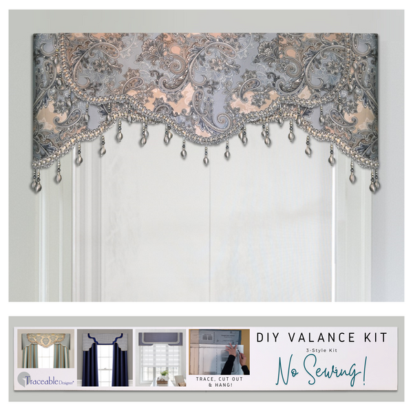 Multi-Style Cornice Valance Kit for Making Custom Valances Without Sew ...