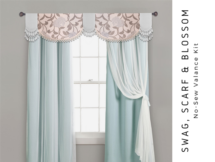 DIY Cornice-Valance Kits, No Sewing! Reusable, Fit All Window Sizes ...