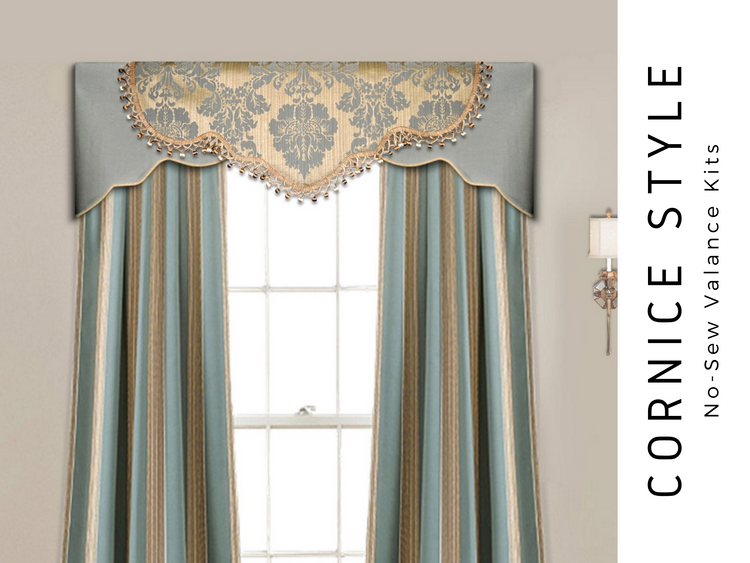 DIY Cornice-Valance Kits, No Sewing! Reusable, Fit All Window Sizes ...