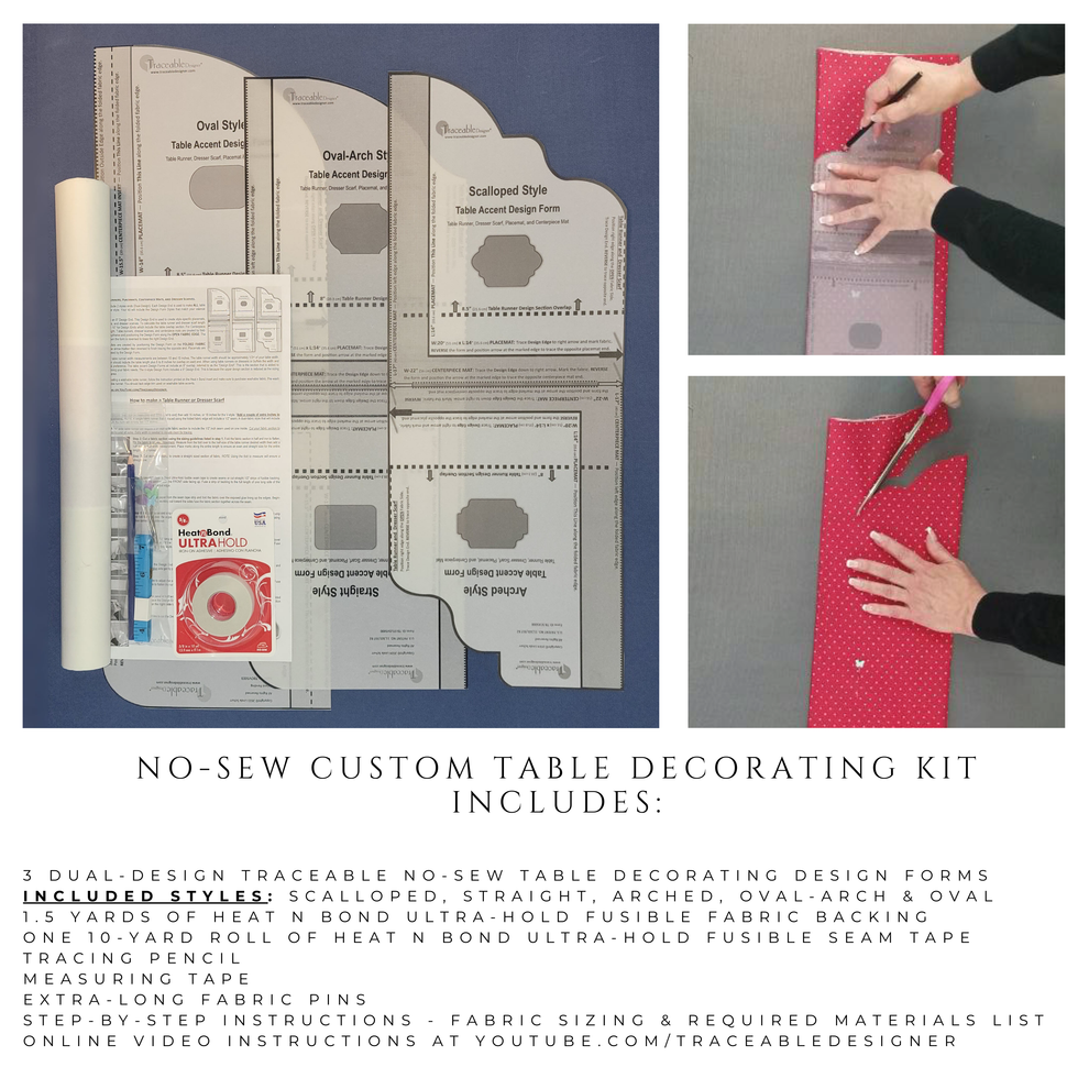 DIY Home Decor, Reusable Traceable Custom Table Decorating Templates ...