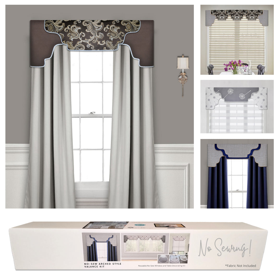 No-sew home decor kits, make cornice valances, swags & lambrequins ...