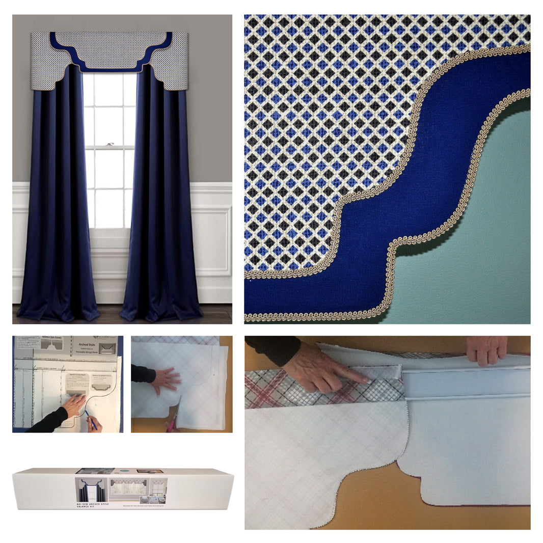 No-sew home decor kits, make cornice valances, swags & lambrequins ...
