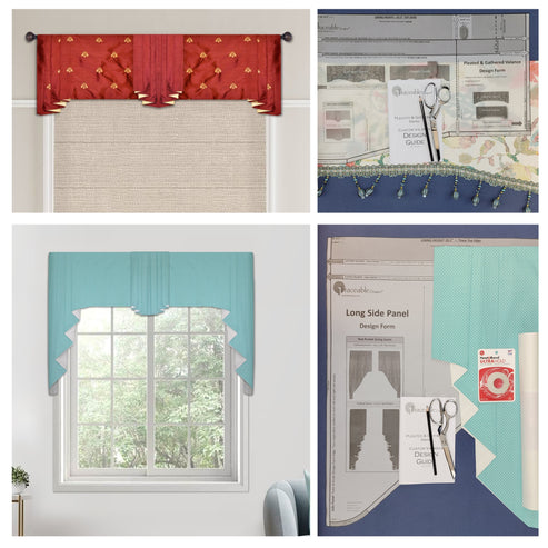 No-Sew Pleated Swag & Curtain Kit, Custom Valance Sewing Alternative ...