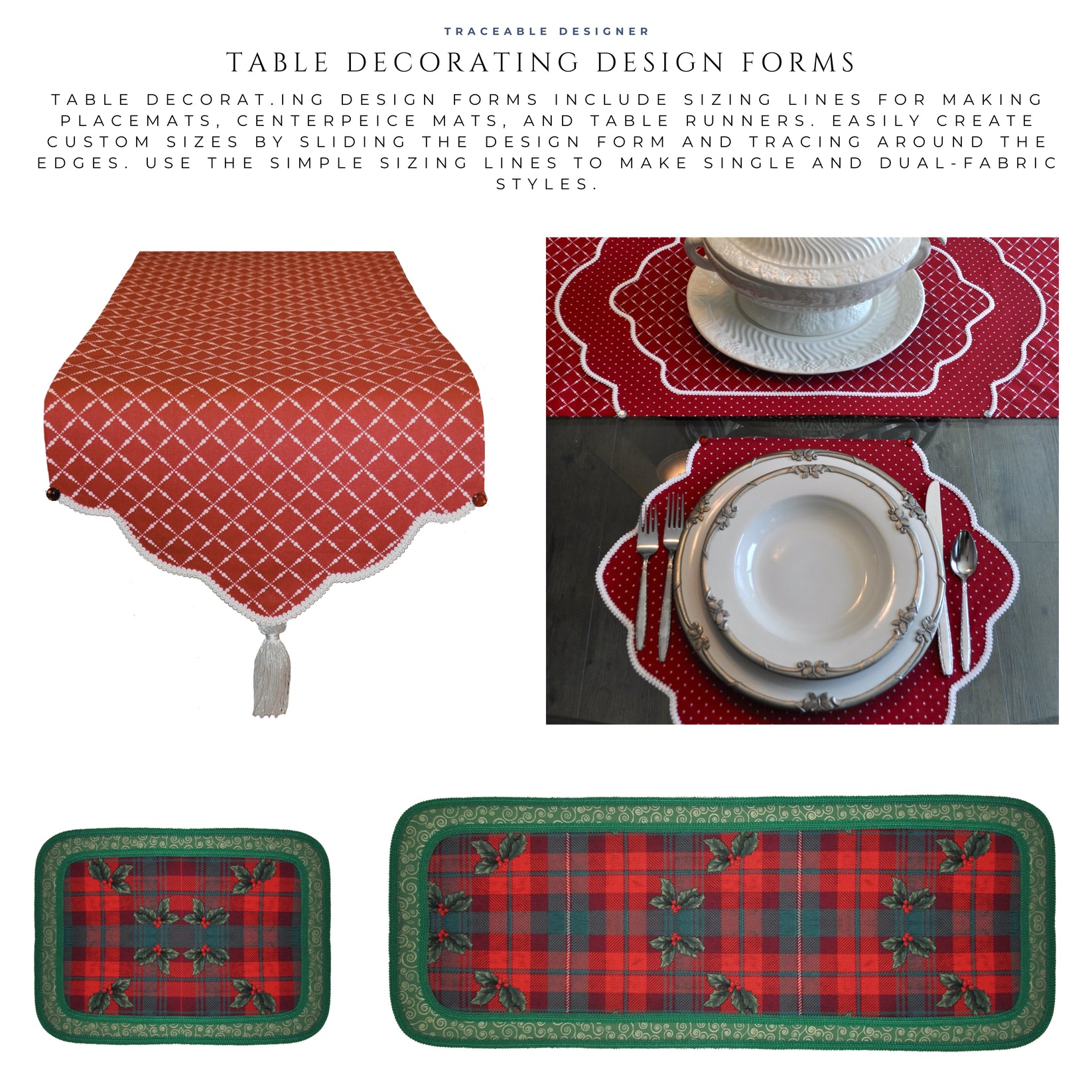 DIY Home Decor, Reusable Traceable Custom Table Decorating Templates ...